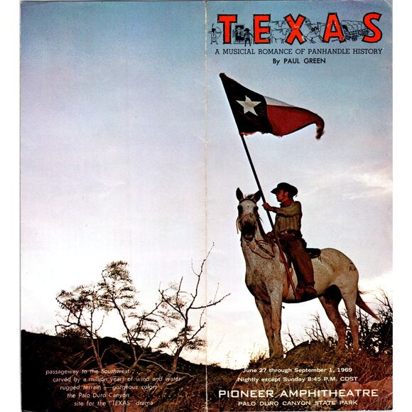 None | Accents | 969 Texas Musical Paul Green Pioneer Amphitheatre Palo Duro Brochure Th2o1 ...